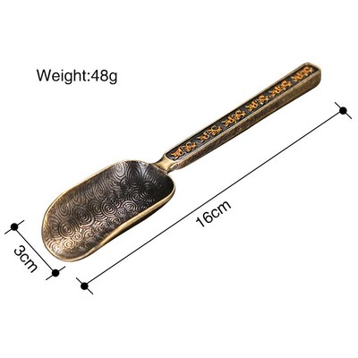 Chinese Tea Spoons Copper Tea Scoop Spoon Tea Leaves Chooser