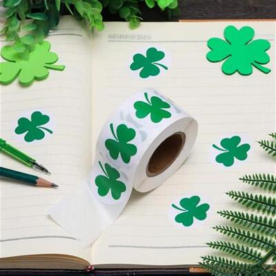 100-500pcs Labels St. Patricks Day Stickers Shamroc