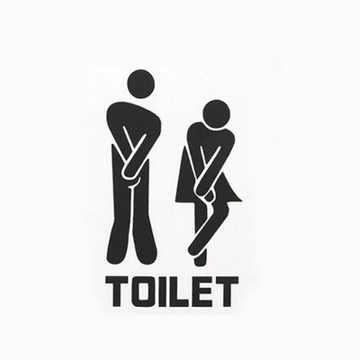 New Arrival Funny Toliet Bathroom Wall Sticker Decals washro