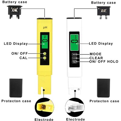 PH Tester Digital PPM Digital Water Tester Pen Type pH Meter