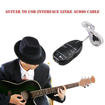 Electric Guitar USB Cable Audio Interface Adapter