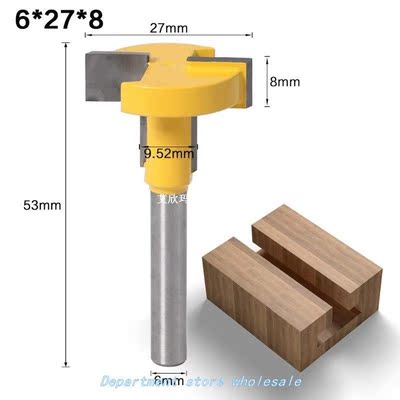 6mm Shank T-Slot T-Track Slotting Router Bit 适用于Woodworki