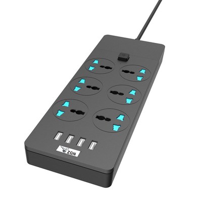 Home Portable USB extension lead power strip,6 multi USB ch