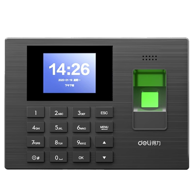 得力指纹考勤机员工上下班打卡器指纹签到工地工厂打卡机手指智能考勤机食堂学生签到打卡防代打签到机3960s