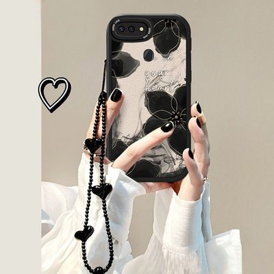 oppor15硅胶水墨花手机壳