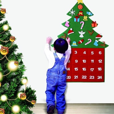 Hot Sale Christmas Tree Advent Calendars DIY 24 Days Countdo