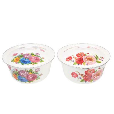 2Pcs Basin Enamelware Soup Bowl Enamelware Bowls