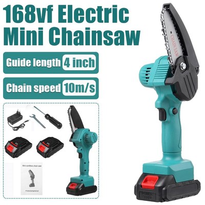 Drillpro 4 Inch 168VF Rechargeable Electric Saw Chainsaw 150