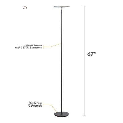 Tall Standing Modern LED Torchiere Floor Lamp for Living Roo