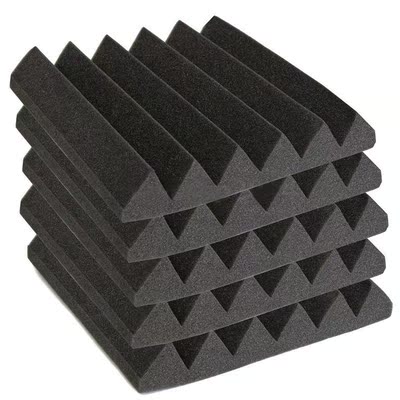 12 PCS Acoustic Wedge Studio Foam Sound Absorption Wall Pane