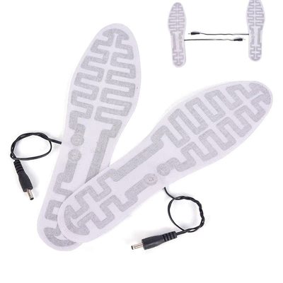One Pair USB Heated Insoles Winter Foot Warmer Carbon Fiber