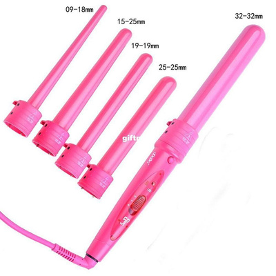 .Ceramic Professional 5 in 1 Curling Wand Set Hair 5pcs Hair