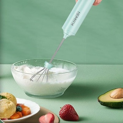 Usb Electric Milk Frother 3 Speeds Cappuccino Coffee 3 Whisk