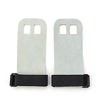 1Pair Cowhide Hand Grips Gymnastics Leather Gloves Anti-Skid