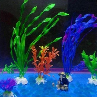 Simulation Seaweed FishTank Aquarium Decoration Purple