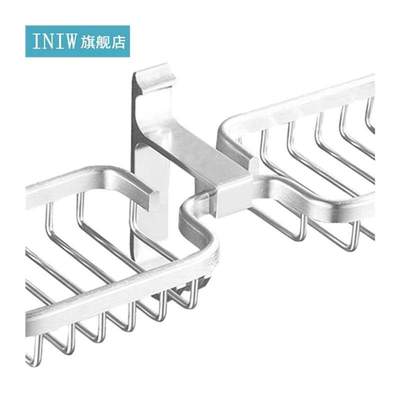 Recableght Double Bathroom Soap Drain Rack Aluminum Punch Fr