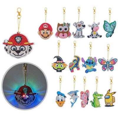 Diamond mosaic Dolphin Shape Key Chains 5D DIY Diamond