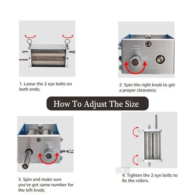 Newest Stainless Steel 2 Rollers Homebrew Barley Grinder Cru