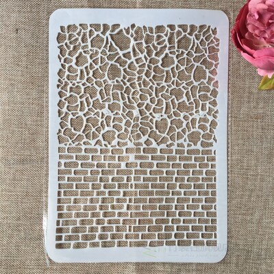 29cm A4 Vintage Floral Edge DIY Layering Stencils Wall Paint