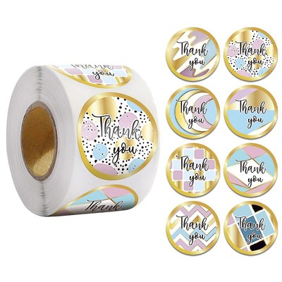 50-500pcs Thank You Stickers for Seal Labels 25mm Gift Packa
