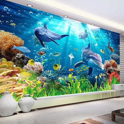Custom Photo Wallpaper For Walls 3D Underwater World