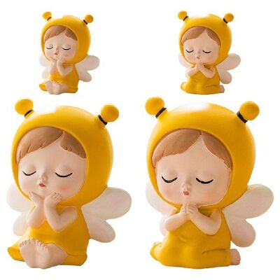 Cute Bee Girl Resin Piggy Bank Coin Storage Box Money Box Gi