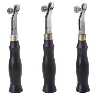 Adjustable Edge Creaser Ebony Handle Leather Craft Tool