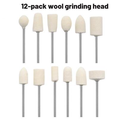 12Pc 2.35mm Wool Engraver Abrasive Tools Polishing Buffing W