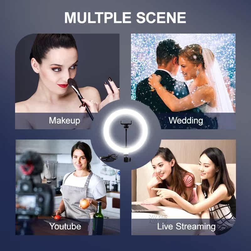 Dimmable LED Selfie Ring Fill Light Phone Camera Led Ring La_虎窝淘