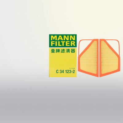 曼牌空滤C34123-2适配宾利欧陆飞驰6.0T空气滤芯空气格空气滤清器