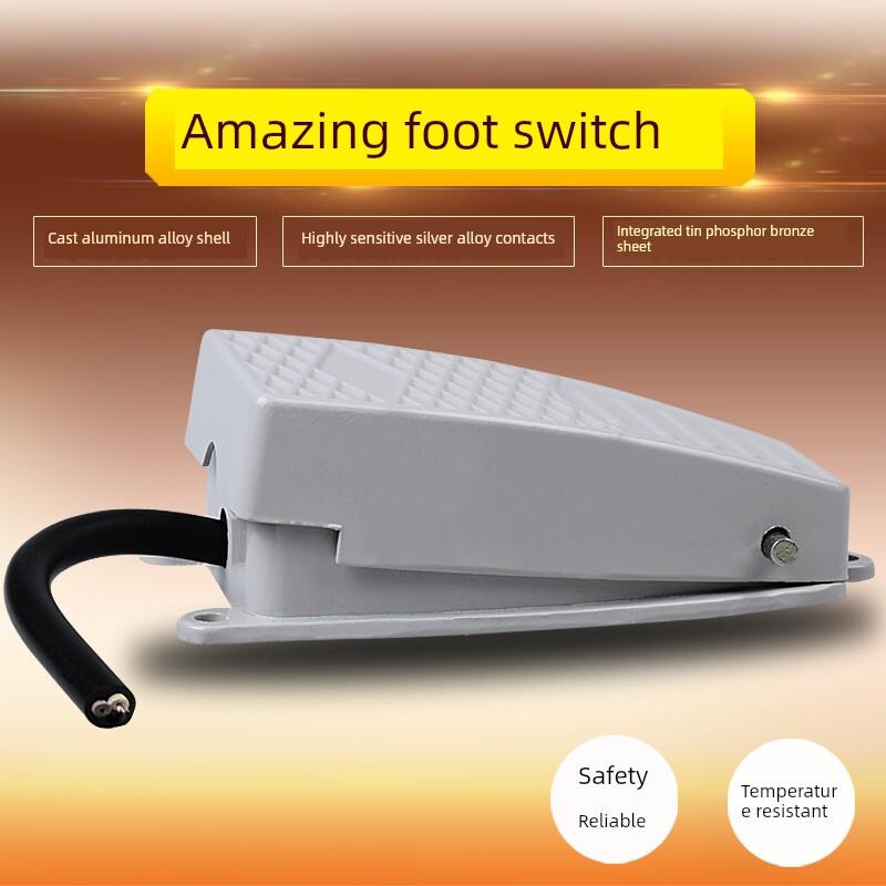 Entfs-5A脚踏开关220V冲孔点焊机脚踏控制器带线自覆位