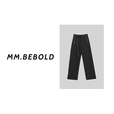 【妙蔓】休憩 设计感休闲宽松保暖直筒裤MQJ2803