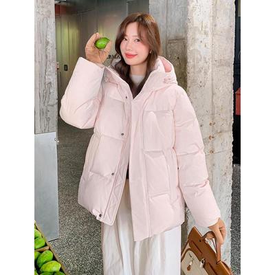 MM明摩女装短款羽绒服女冬小个子宽松加厚90白鸭绒外套官方旗舰店