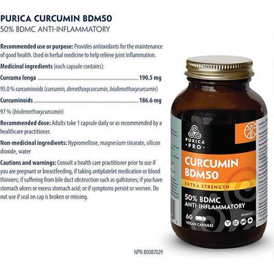 拿大 Pur加ica iCrcumn BDM50 医JOQ用级u 姜黄素 60粒