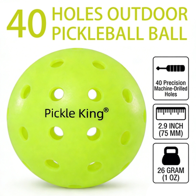 专用40孔匹克球滚塑一体成型室外训练比赛球pickleball球高弹耐打