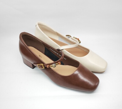 意尔康女鞋2026新款时尚百搭浅口单鞋女中跟休闲女鞋6151AA15255Y