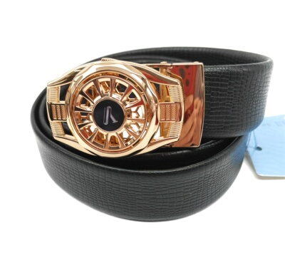 意尔康皮带2025新款时尚百搭自动扣旋转牛皮男士商务休闲55A44286