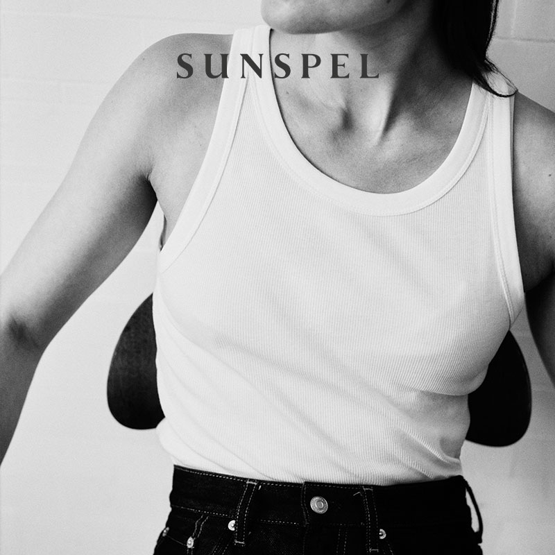 【春夏特惠】SUNSPEL女士夏季经典Supima匹马棉罗纹打底内搭背心