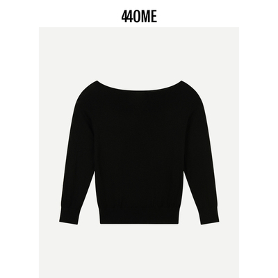 440ME26年春季新款女装一字肩打底针织衫桑蚕丝羊毛毛衣FESS0359K