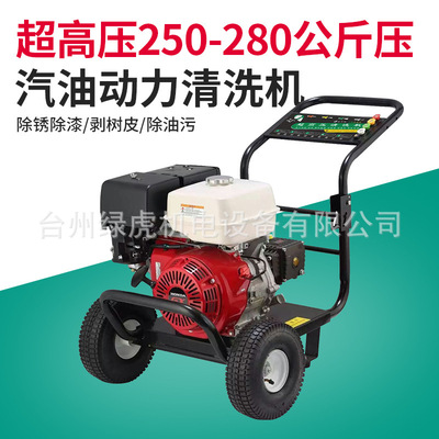 绿虎280公斤压力帆190汽油高压清洗机移动上门洗车除锈高280bar