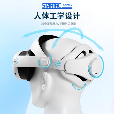 DEVASO Quest3头戴quest3S面罩精英头戴减压舒适VR设备头带配件舒