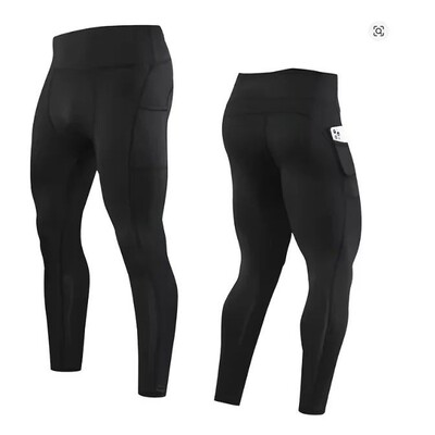 2026 Compression Pant Men Training Gym Leggings with Pockets