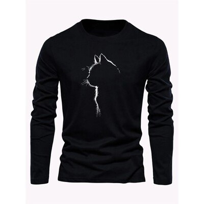 Men's 100% pure cotton loose and comfortable sports and leis