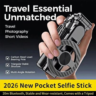 4-in-1 Multifunctional Magnetic mini Selfie Stick with 360°