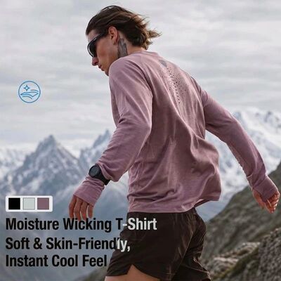 Men's Lightweight Outdoor Long Sleeve T-Shirt - Water-Repell