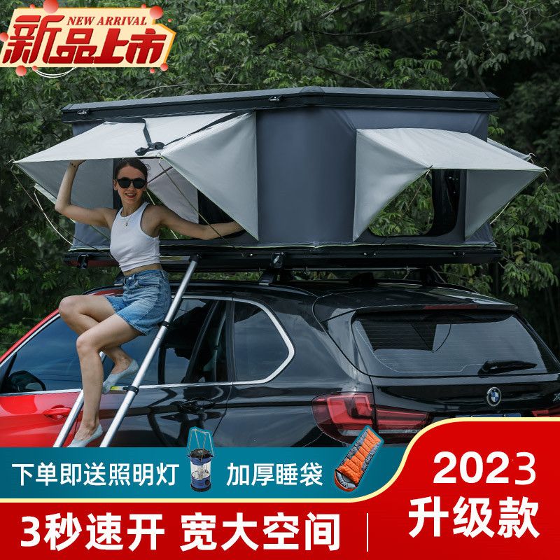 车顶升降帐篷铝合金汽车车顶升降帐篷f房床硬壳SUV全自动车载帐篷