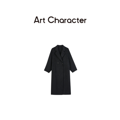 ART CHARACTER/艺符骆驼绒棉羊毛翻领长款大衣女款2025新款-木兮