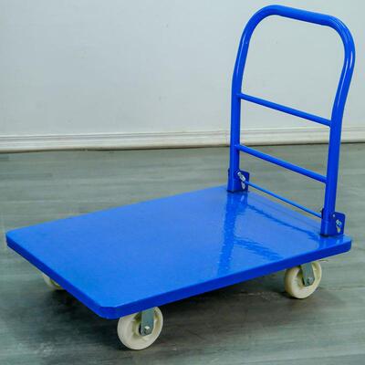 工厂车间用小推车铁车静音折叠平板车家用小推车轻便搬运车工业手