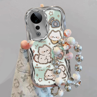 适用vivoS系列可爱小白狗手机壳