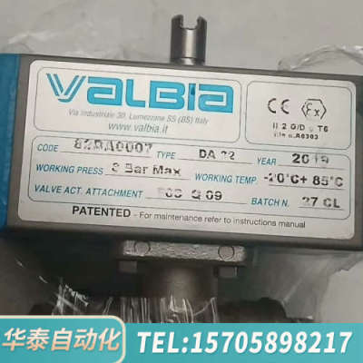 华泰意大利VALBIA执行器82DA0007   VFN21
